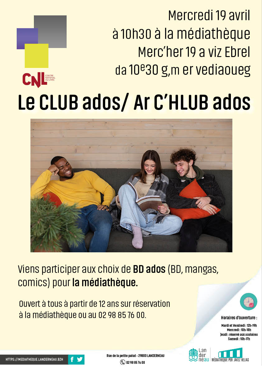 Le Club Ados à la Médiathèque de Landerneau - Récréatiloups Finistère